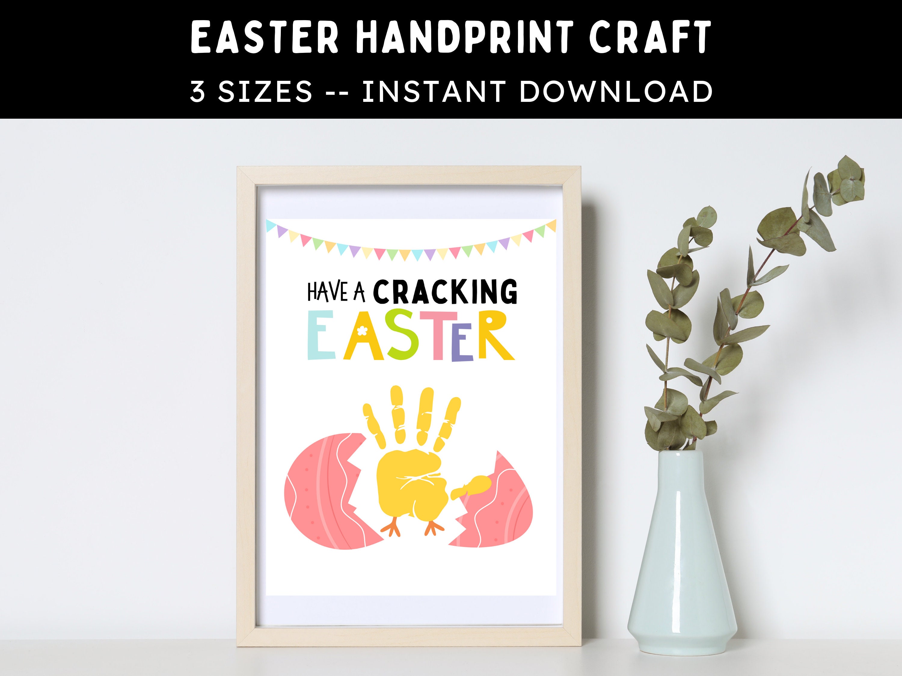 Easter Hatching Chick Handprint Craft Printable DIY Art Activity From ...