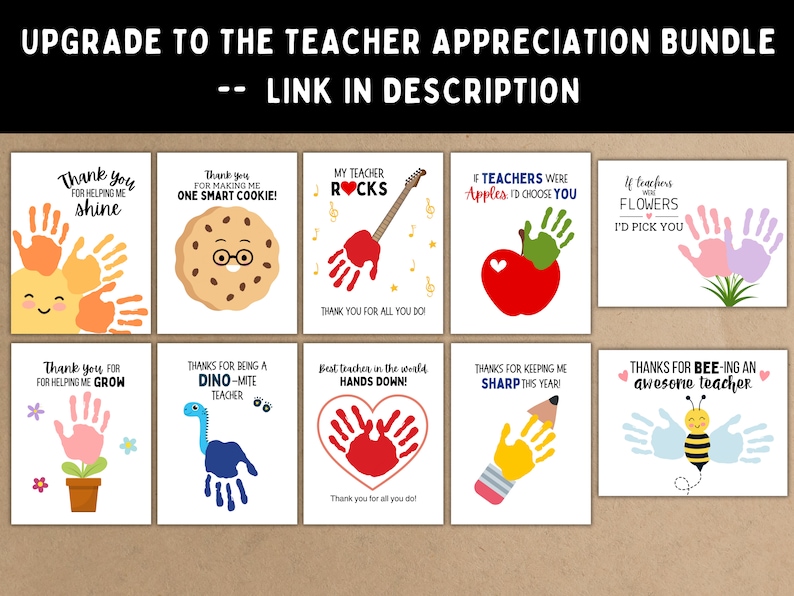 Teacher Appreciation Sun Handprint Craft Printable DIY Craft Activities ...