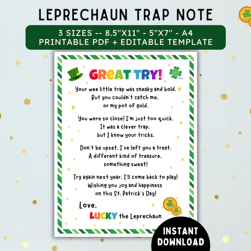 St Patricks Day Coin Game - Etsy