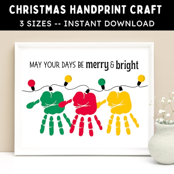 Christmas Handprint Art - Etsy