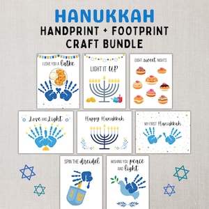 Hanukkah Handprint Craft Bundle -- Printable Chanukah Activity for Kids ...