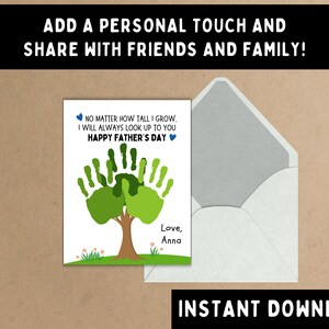 Father's Day Tree Handprint Craft - Printable DIY Art Activity for Dad ...