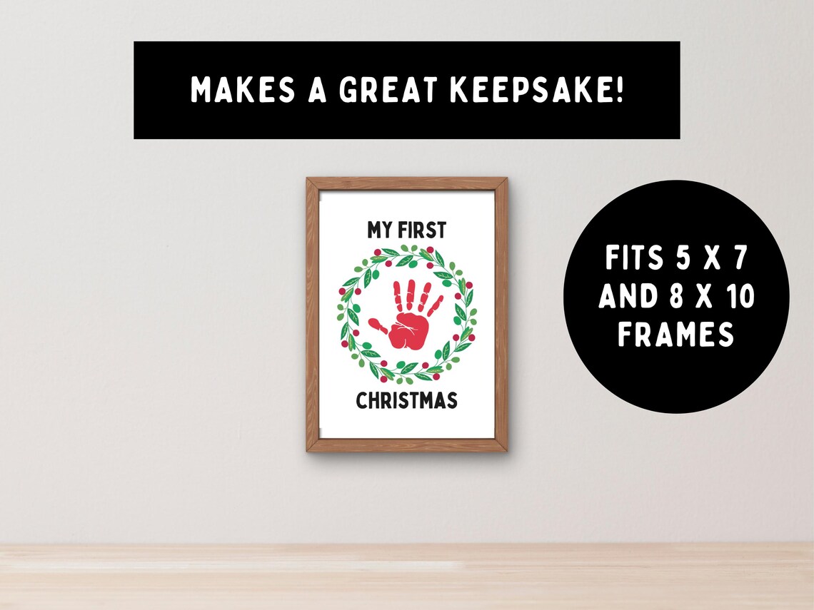 10 Christmas Handprint & Footprint Craft Bundle -- Printable DIY ...
