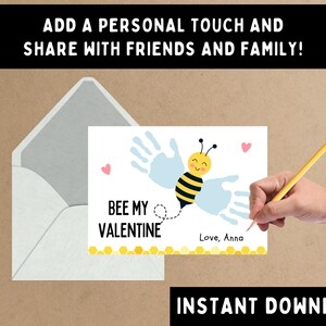 Valentine's Day Bee Handprint Craft -- Printable Activity for Kids ...