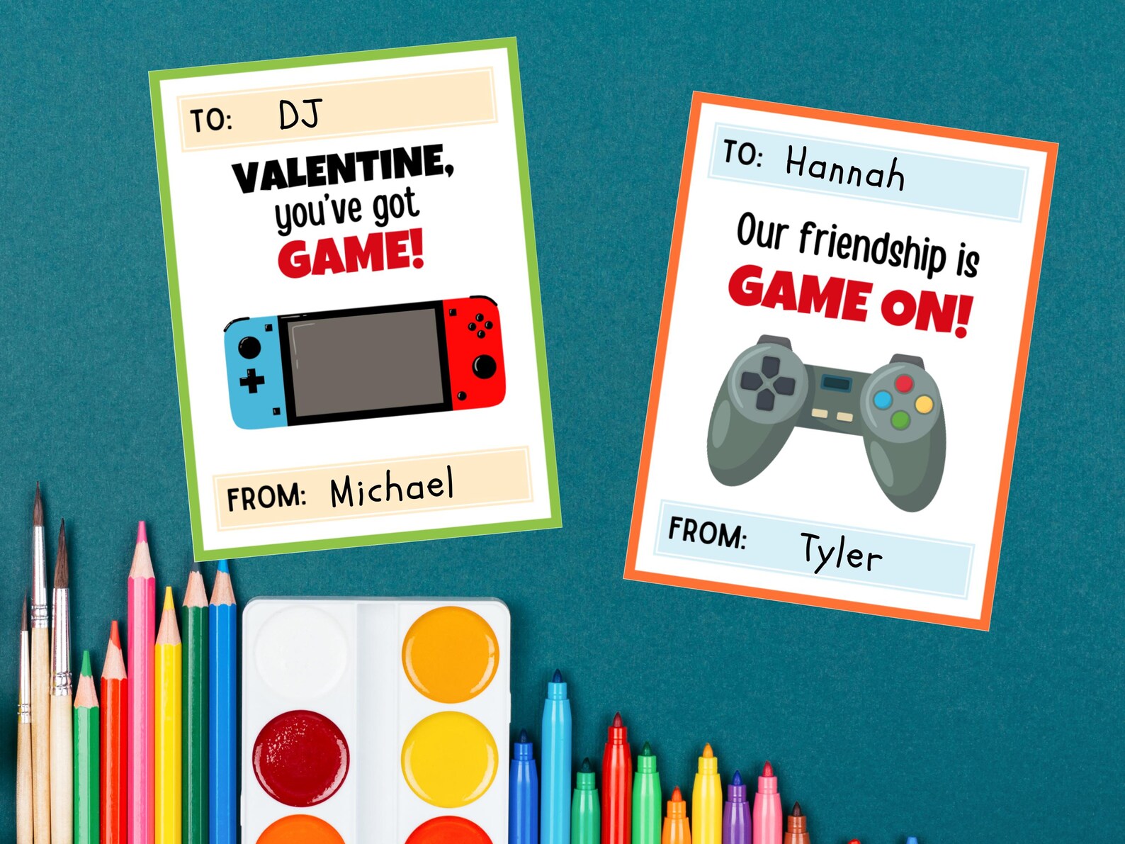 Video Game Classroom Valentine Cards -- Printable School and Party ...