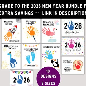 2026 New Year Confetti Handprint Craft -- Printable DIY Happy New Year ...