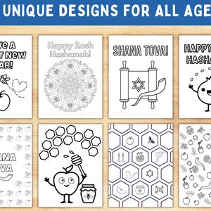 8 Rosh Hashanah Coloring Pages -- Printable Jewish New Year Crafts ...