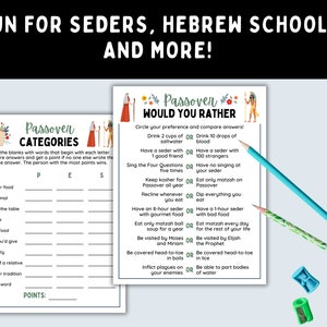12 Passover Games and Activities -- Printable Entertainment for Pesach ...