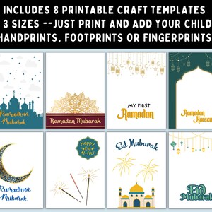 Ramadan and Eid Al-fitr Handprint & Footprint Craft Bundle - Printable ...