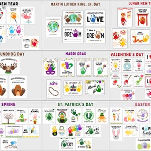 Handprint and Footprint Craft Mega-bundle Printable DIY Craft ...