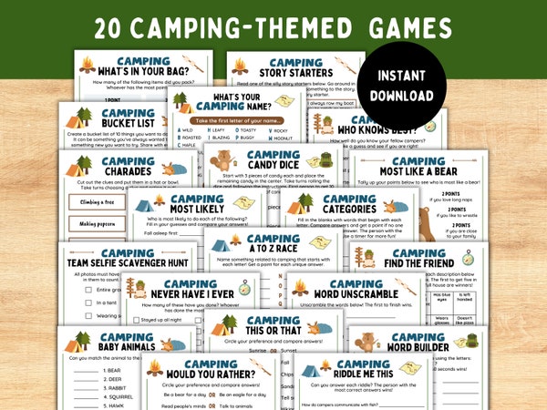 Camping, Wildlife, Camping Worksheet, Coloring and Activity Page ...