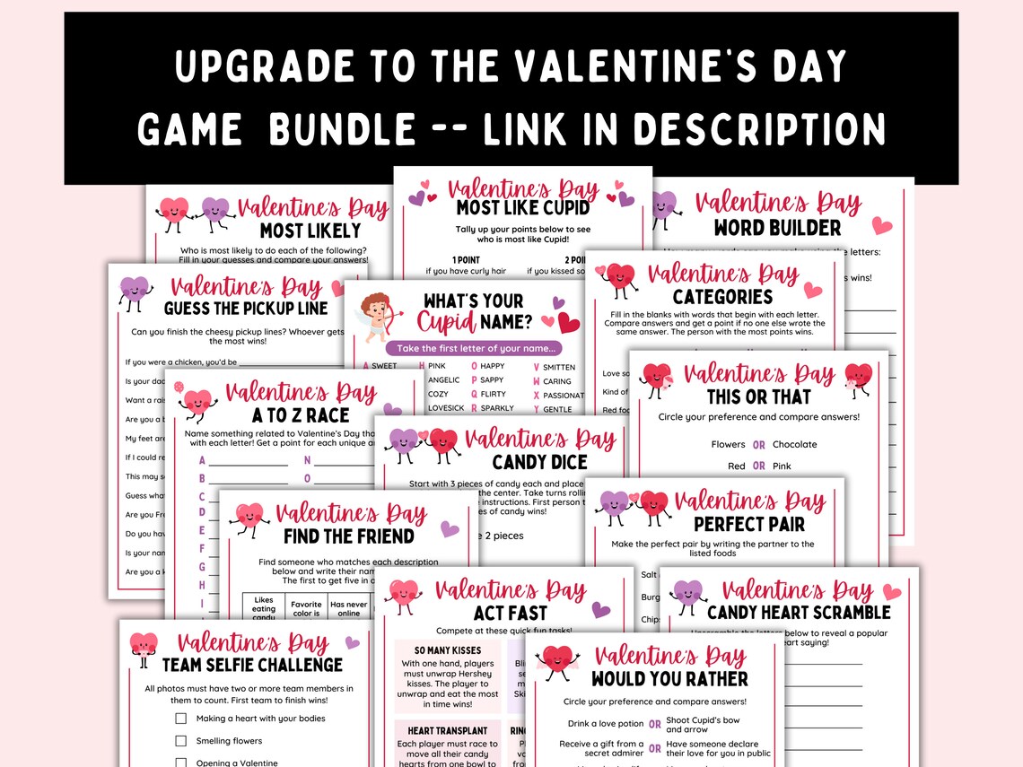 Guess the Pickup Line Game -- Printable Valentines Party Activity for ...