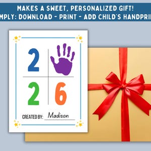 2026 Handprint Calendar - Printable Keepsake Craft for Kids, Toddlers ...