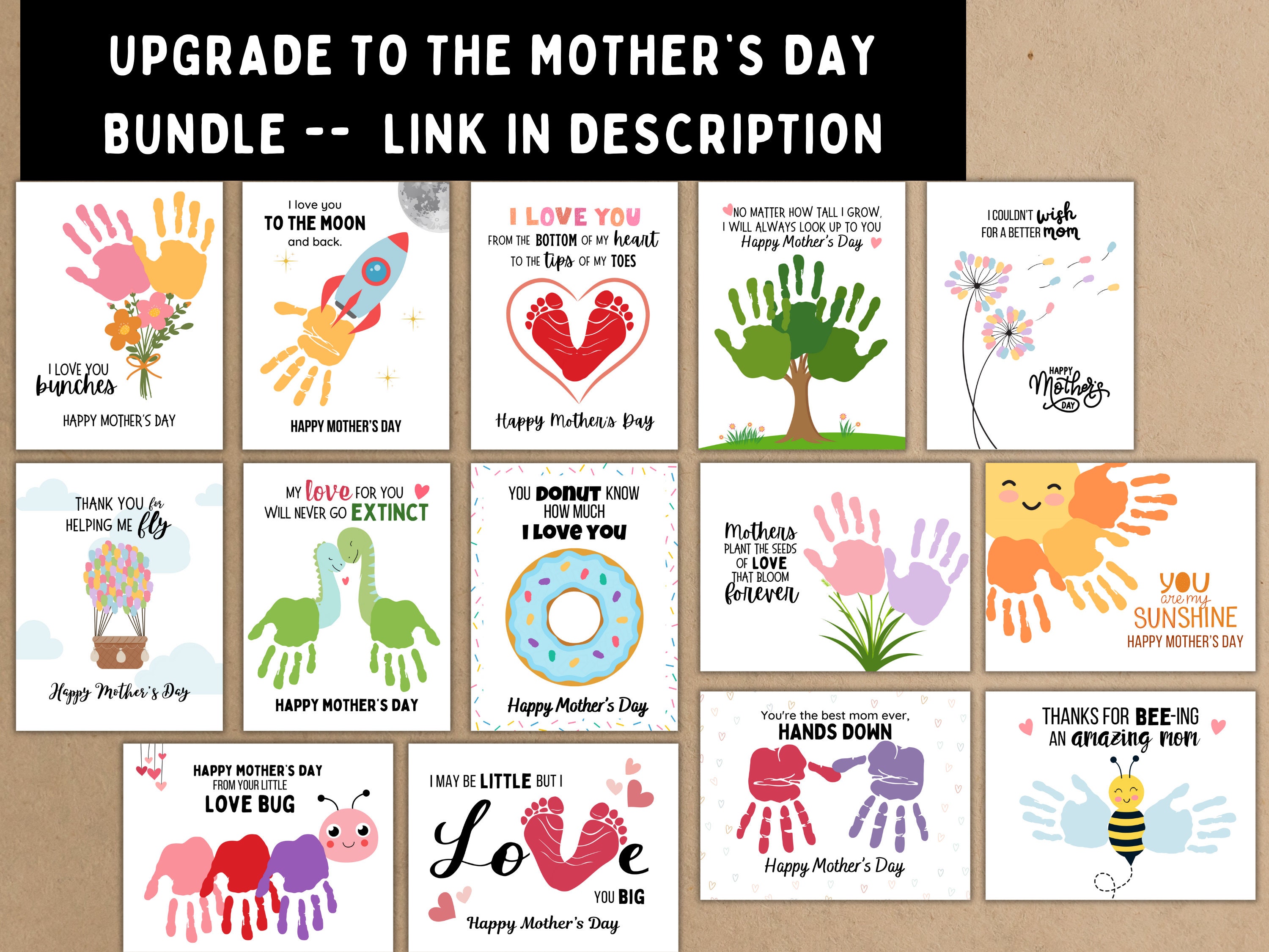 Mother's Day Lovebug Handprint Craft Printable DIY Handprint Activity ...