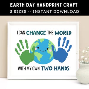 Change the World Handprint Craft Template -- Printable DIY Art Activity ...