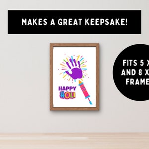 5 Holi Handprint and Footprint Craft Bundle Printable DIY Craft ...