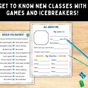 12 Back to School Games -- Printable Classroom Games -- Class ...