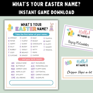 Easter Funny Name Game -- Printable Easter Party Game -- Easter ...