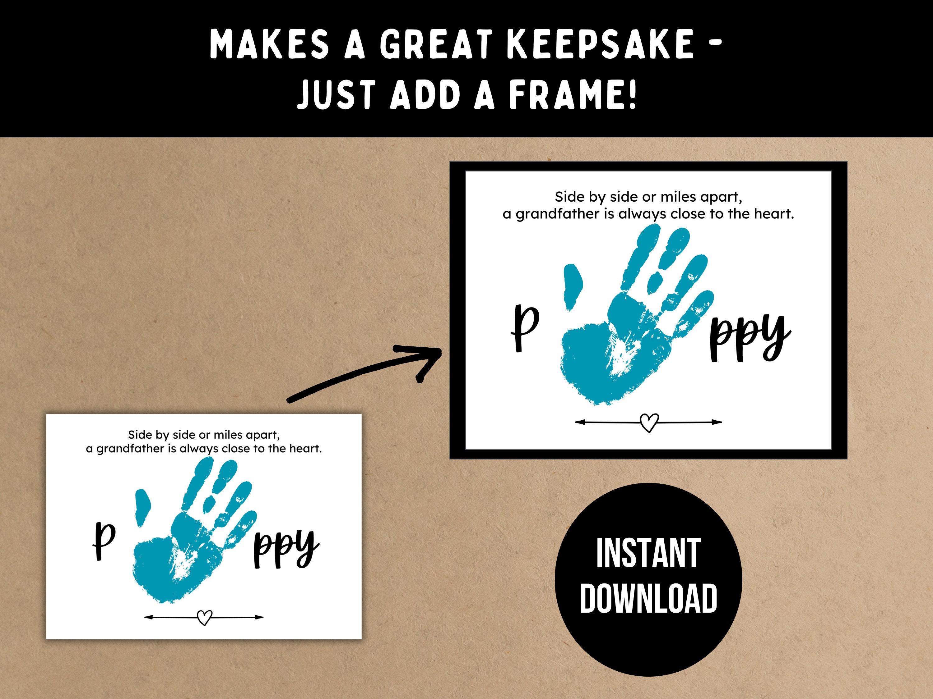 Poppy Handprint Craft Poppy DIY Gift Poppy Handmade - Etsy