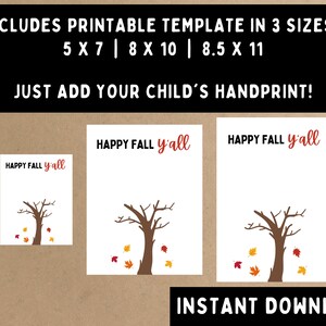 Fall Handprint Craft -- Printable DIY Autumn Art Activity -- Fun for ...