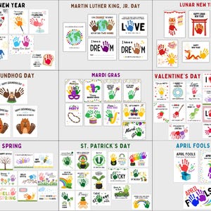 Handprint & Footprint Crafts Mega-bundle - Year-round DIY Art ...