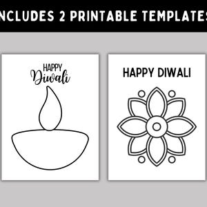 Diwali Cut and Paste Paper Crafts -- Printable Torn Paper Art ...