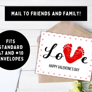 15 Valentine's Day Handprint and Footprint Craft Bundle Printable DIY ...
