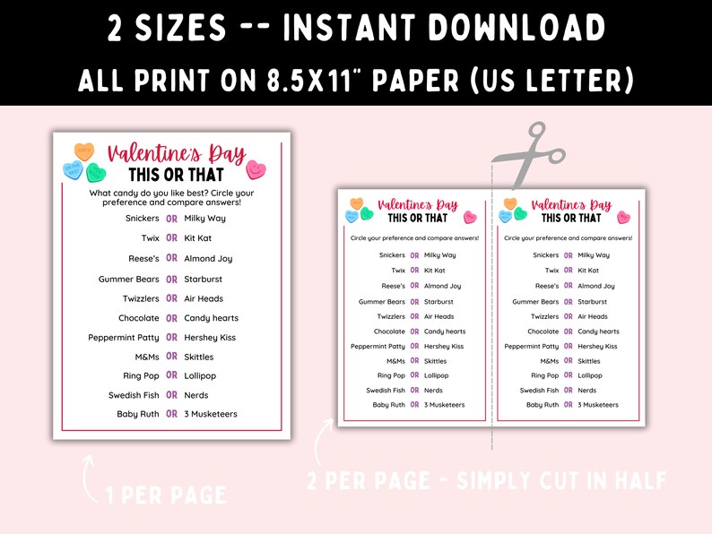 Valentine's Day Kids Games -- Printable Valentines Party Activities for ...
