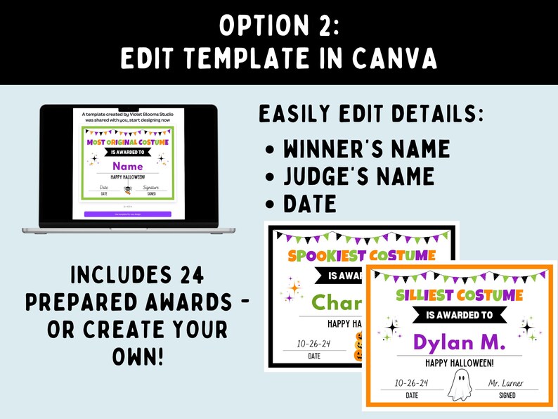 Halloween Costume Awards -- Printable Party Prizes, Contest ...
