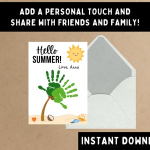 Summer Palm Tree Handprint Craft -- Printable DIY Tropical Art Activity ...