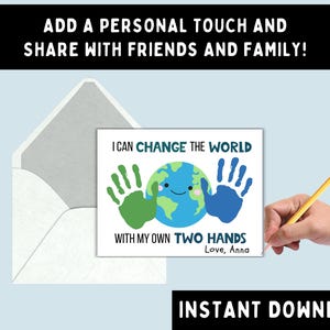 Change the World Handprint Craft Template -- Printable DIY Art Activity ...