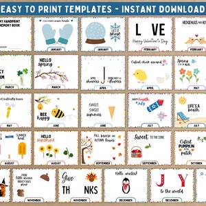 Handprint Memory Book - Printable Craft Keepsake for Kids, Toddlers and ...