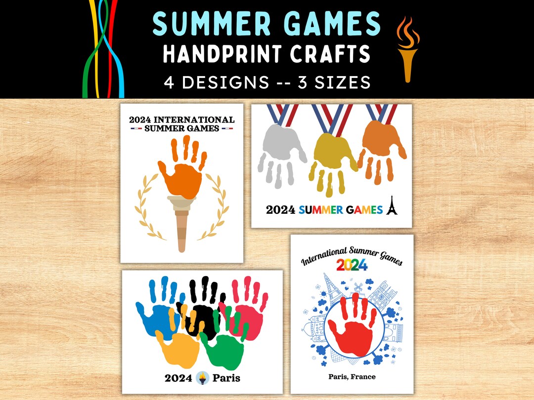 2024 Summer Games Handprint Craft Bundle International Summer Games ...