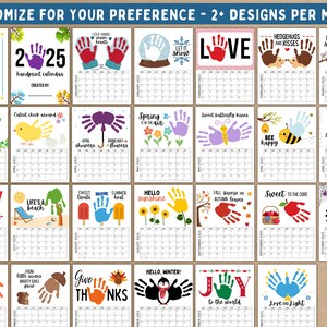 2025 Handprint Calendar - Printable Keepsake Craft for Kids, Toddlers ...
