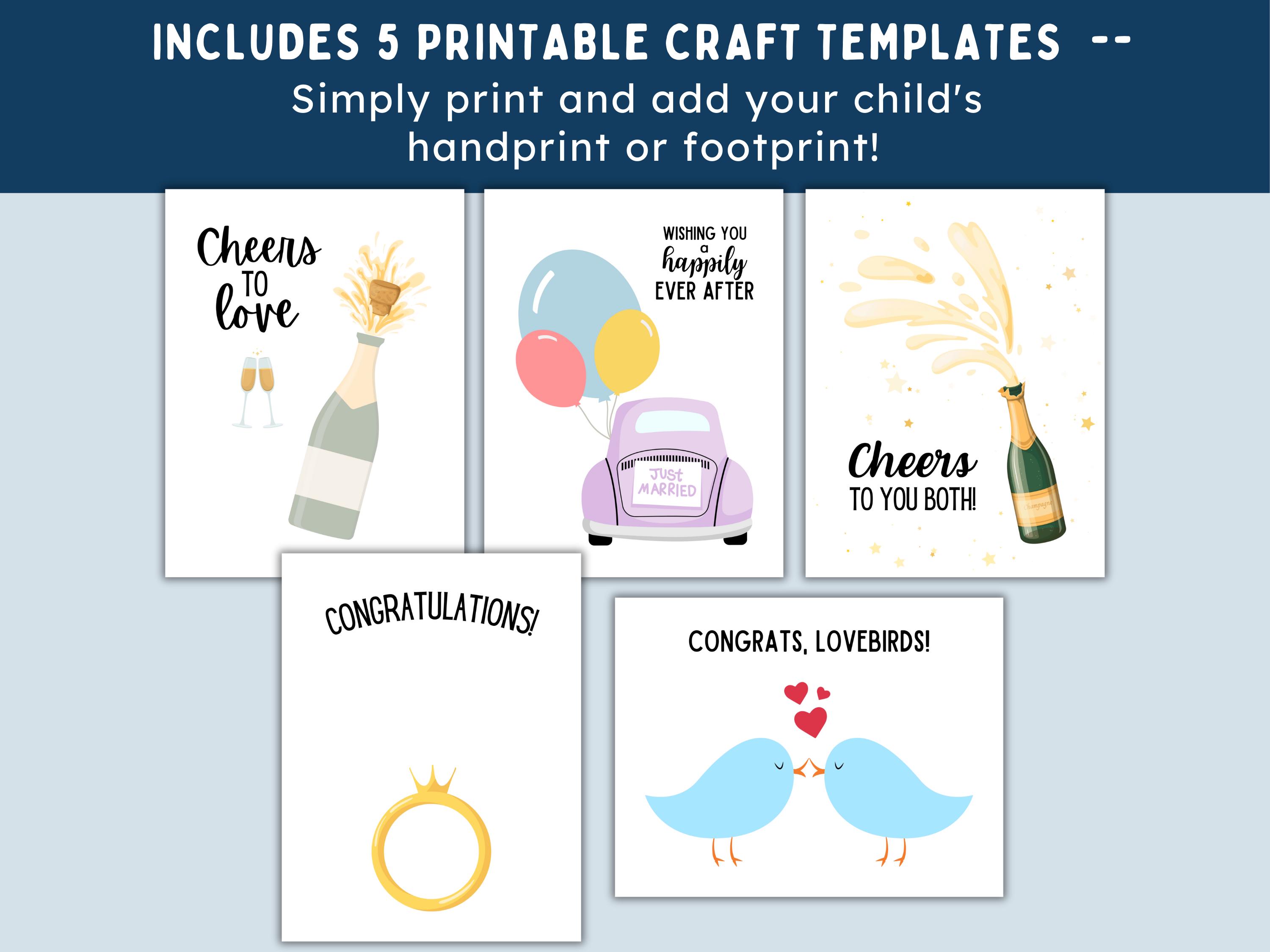 Congratulations Handprint Crafts for Wedding, Engagement, Anniversary ...
