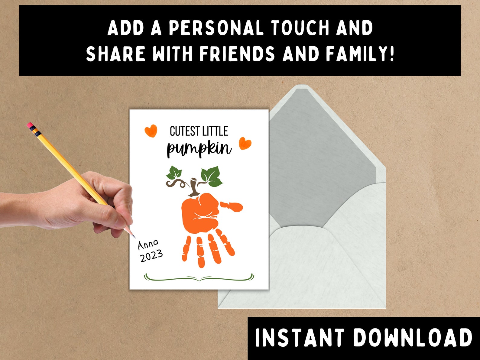 Pumpkin Handprint Craft -- Printable DIY Autumn Handprint Activity ...