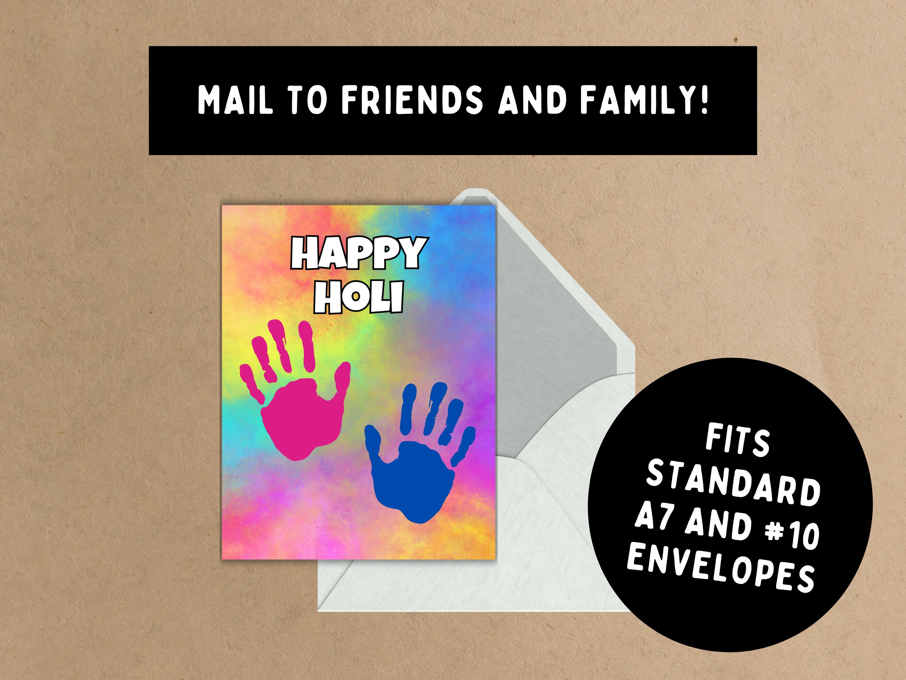 5 Holi Handprint and Footprint Craft Bundle Printable DIY Craft ...