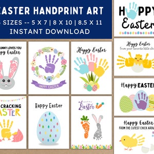 10 Easter Handprint and Footprint Craft Bundle Printable DIY Spring ...