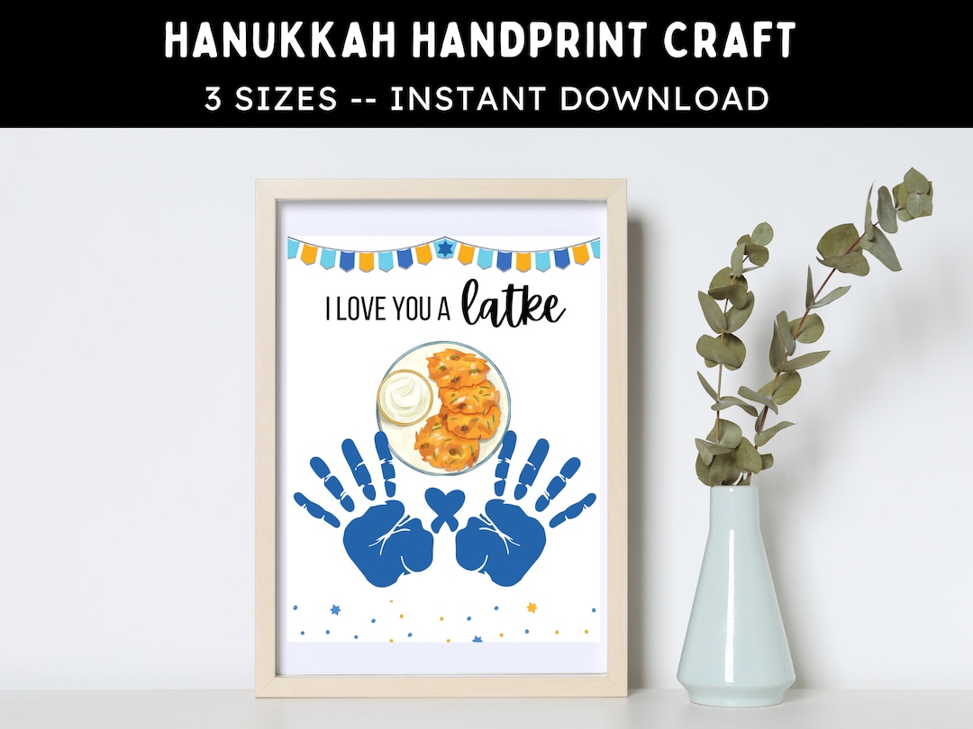 Hanukkah Latke Handprint Craft -- Printable Chanukah Activity for Kids ...