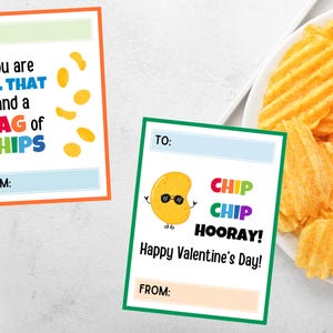 Potato Chip Classroom Valentine Cards -- Printable School and Party ...