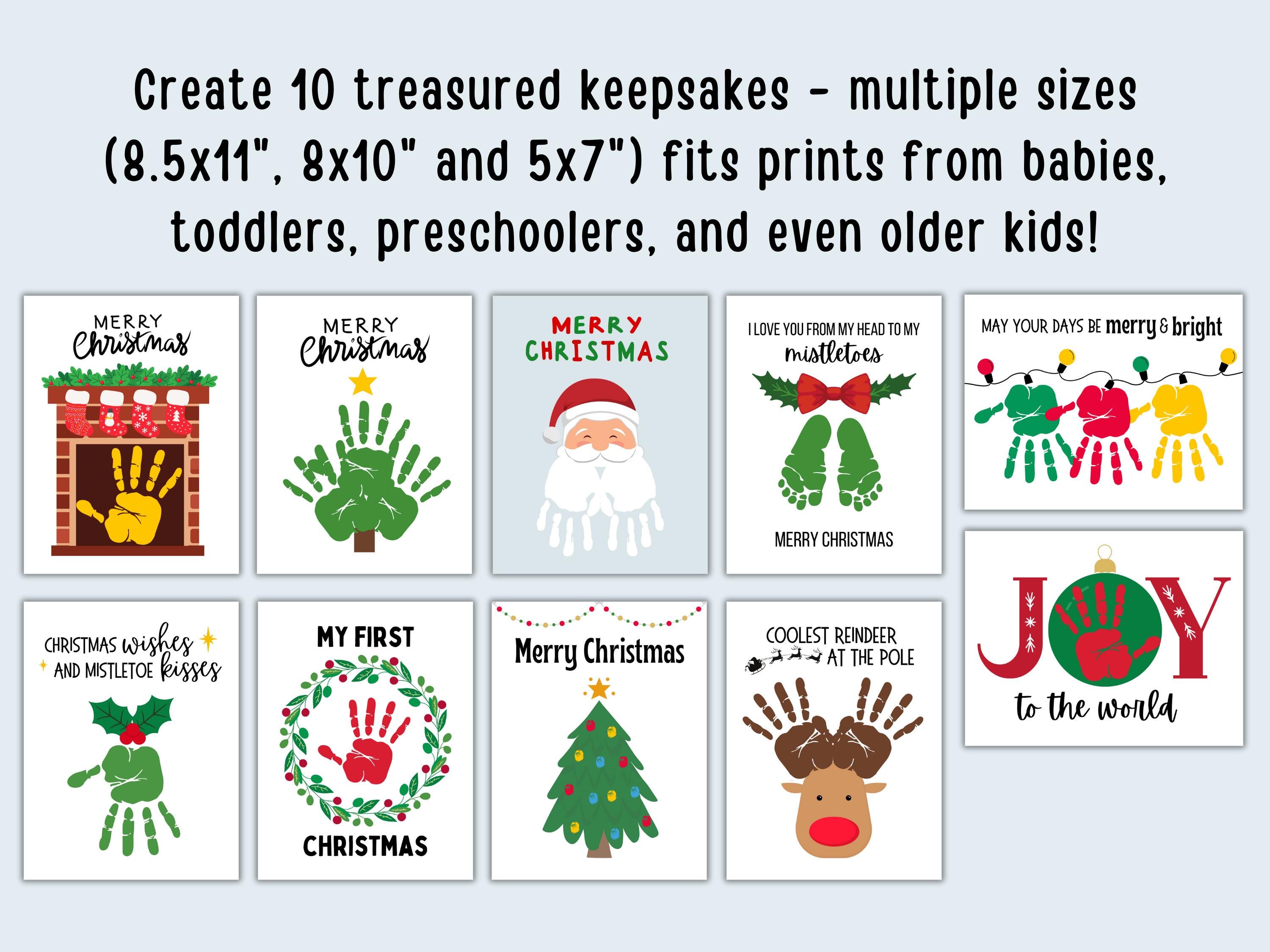 10 Christmas Handprint & Footprint Craft Bundle -- Printable DIY ...