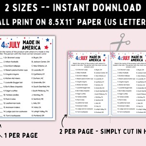 4th of July Party Games -- Printable July 4th Games -- Patriotic Games ...