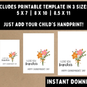 Grandparents' Day Flower Handprint Craft -- Printable DIY Art Activity ...