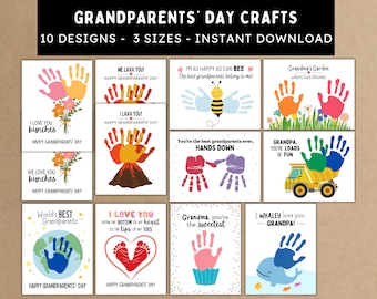 Father's Day Handprint, Footprint and Fingerprint Craft Bundle ...