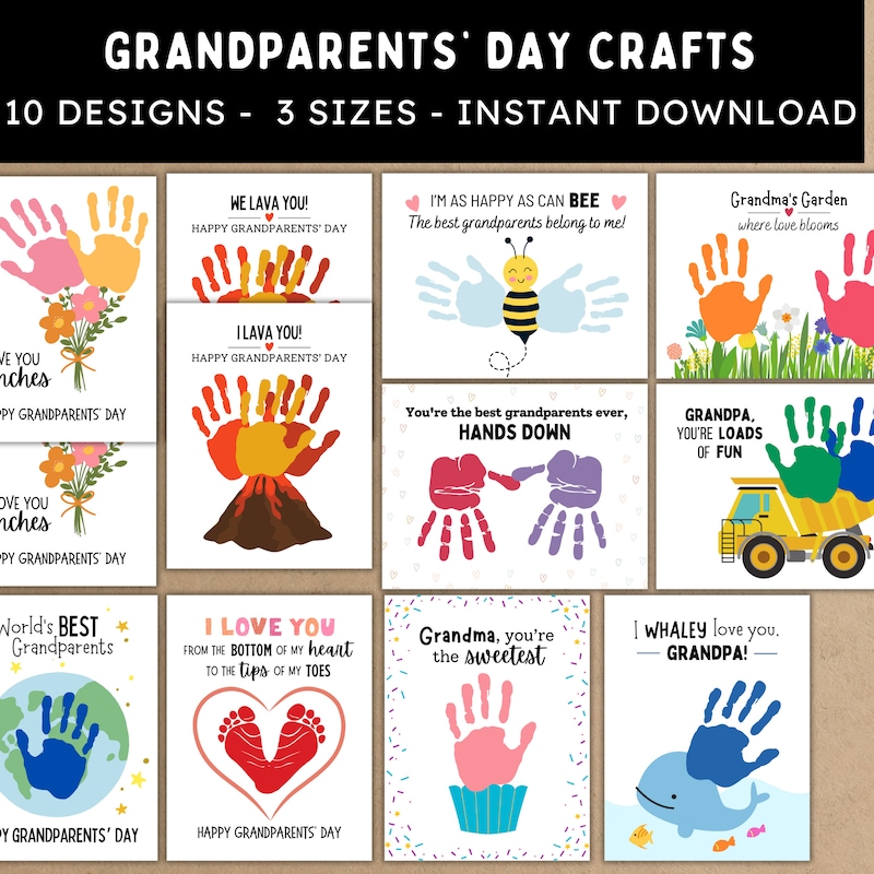 Grandparents Day Handprint Craft - Etsy