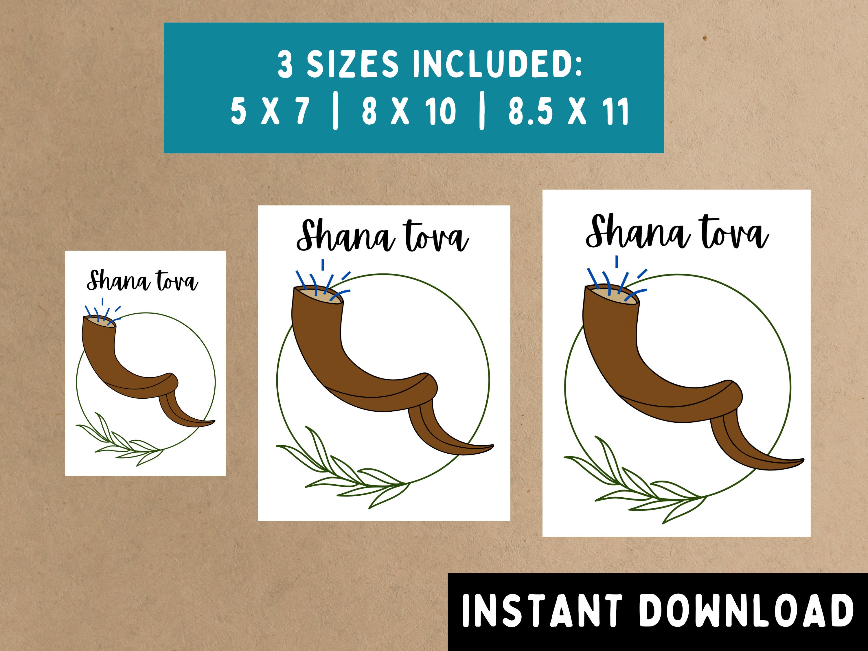 Rosh Hashanah Handprint Craft Bundle, Printable Jewish New Year ...