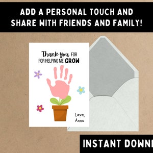 Teacher Appreciation Flower Handprint Craft -- Printable DIY Art ...