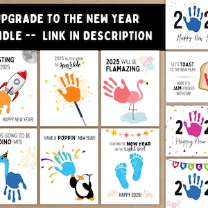 2025 New Year Handprint Craft -- Printable DIY Happy New Year Activity ...