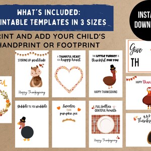 Thanksgiving Handprint & Footprint Craft Bundle -- Printable DIY Turkey ...