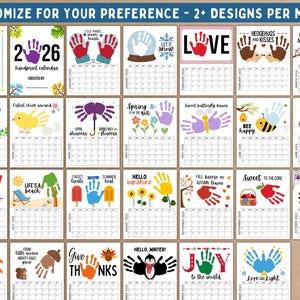2026 Handprint Calendar - Printable Keepsake Craft for Kids, Toddlers ...